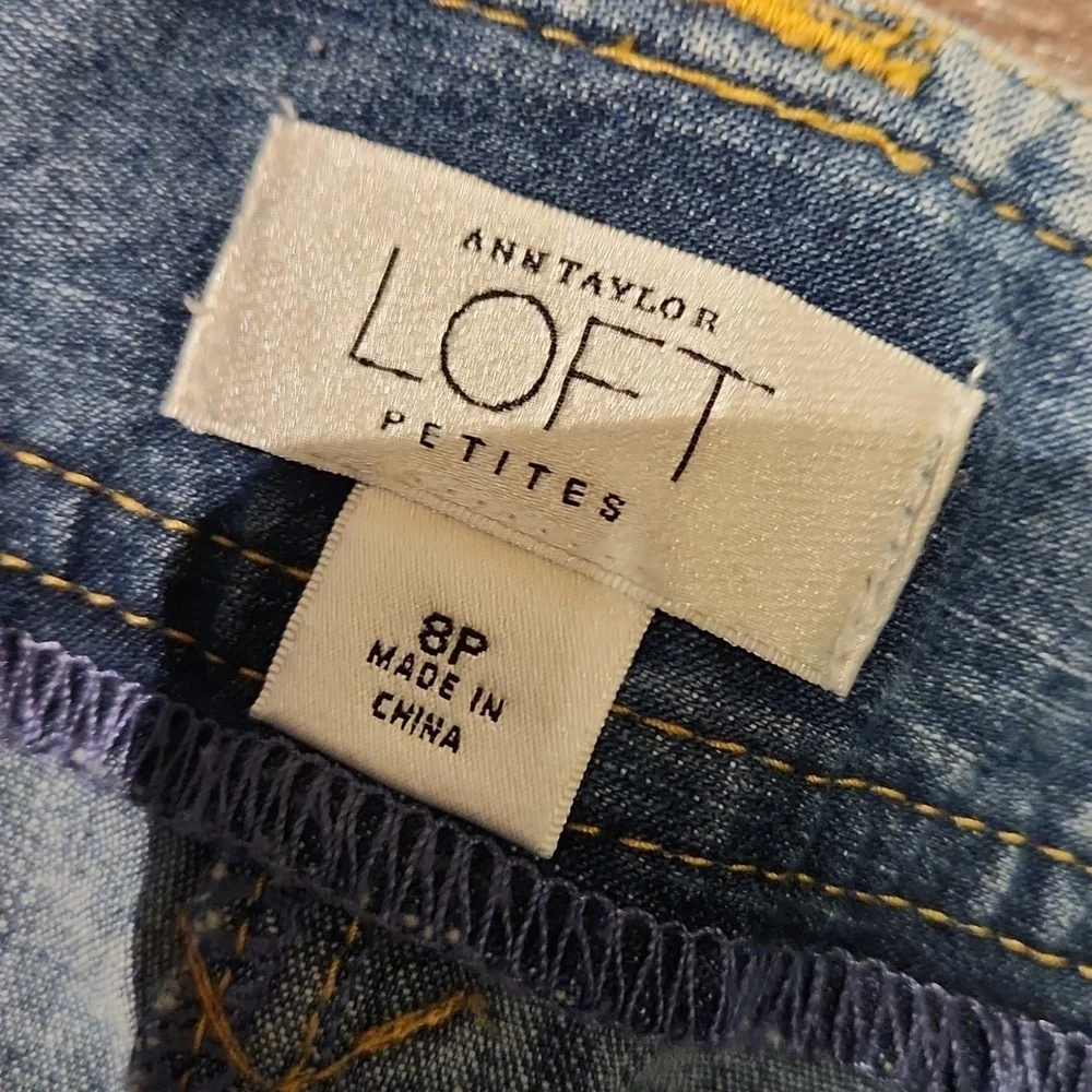 LOFT | Skirts | Loft Y2k Vintage Pleated Ruffle Hem Denim Jean Skirt 8p ...